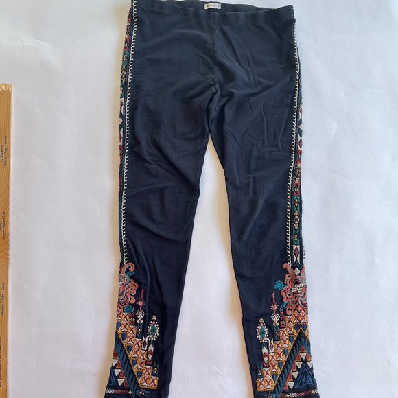 Johnny Was | Pants & Jumpsuits | Johnny Was Jw Los Angeles Embroidered Aztec Tribal Stretch Knit ...